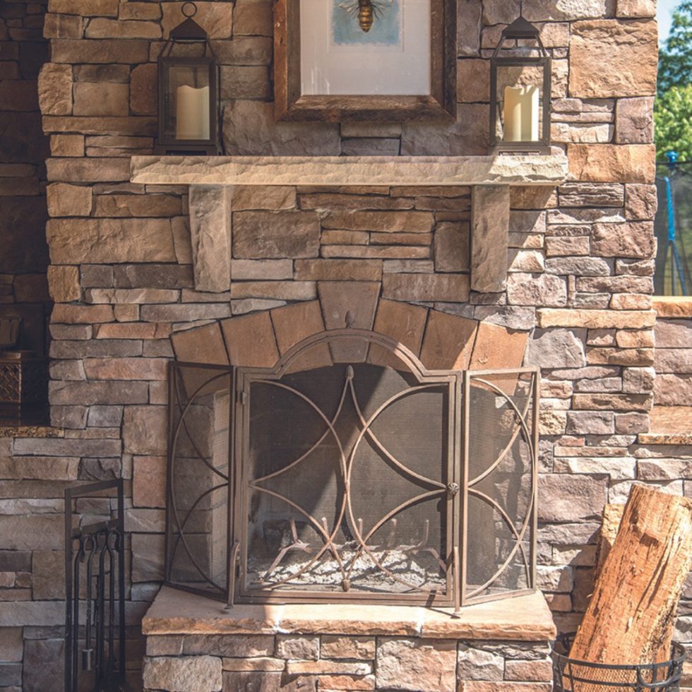 Refacing A Fireplace With Stone Veneer Horizon Stone